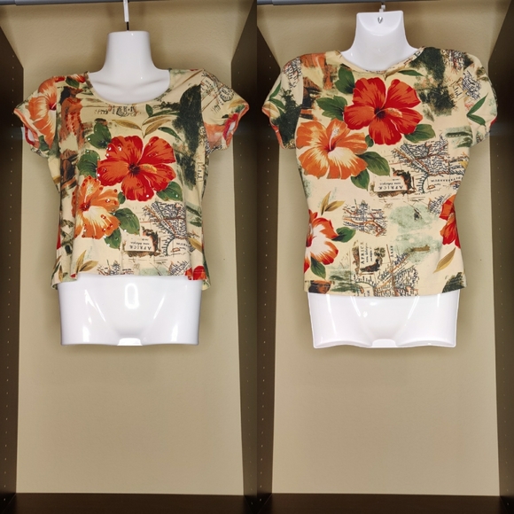White Stag | Tops | White Stag Y2k Hawaiian Red Hibiscus Hula Girl ...